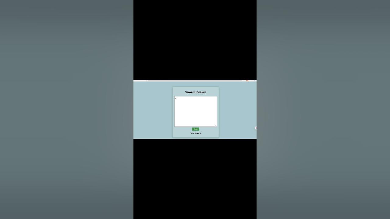 Vowel Checker | JavaScript - YouTube