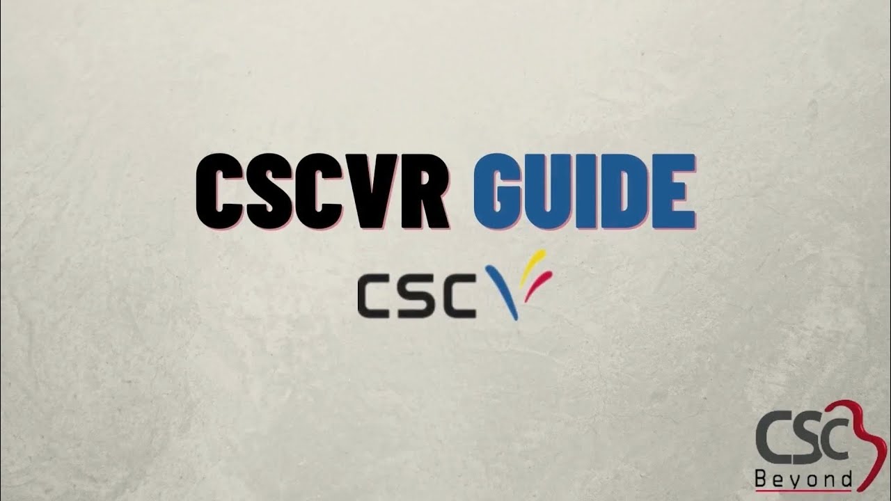 CSCVR Guide - YouTube