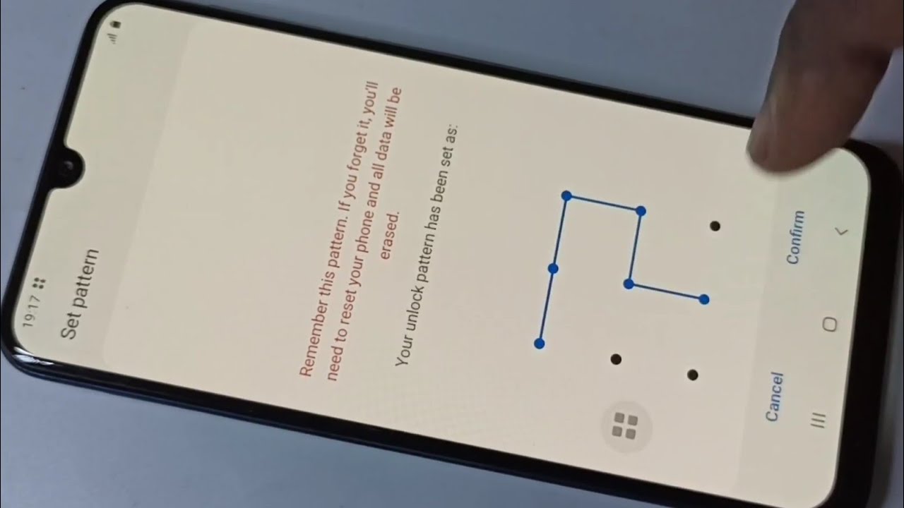 How To Set Pattern lock In Samsung Galaxy M31 - YouTube