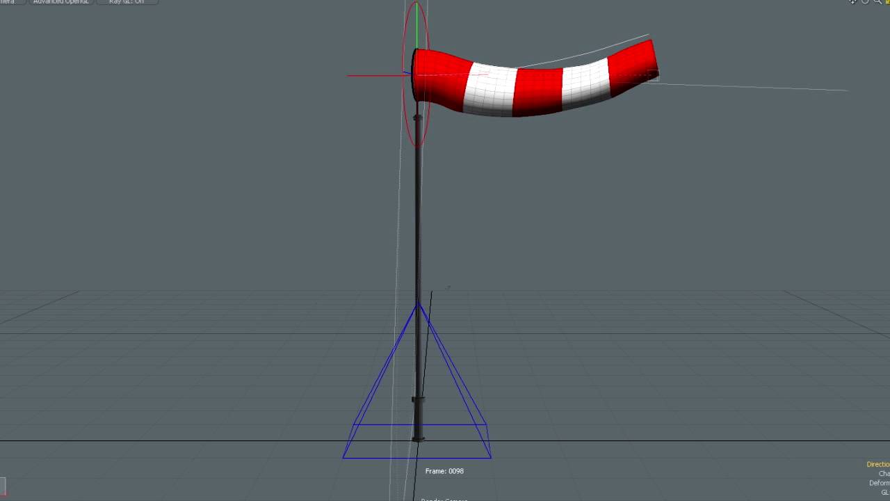 Windsock Animation Test in modo 601 - YouTube