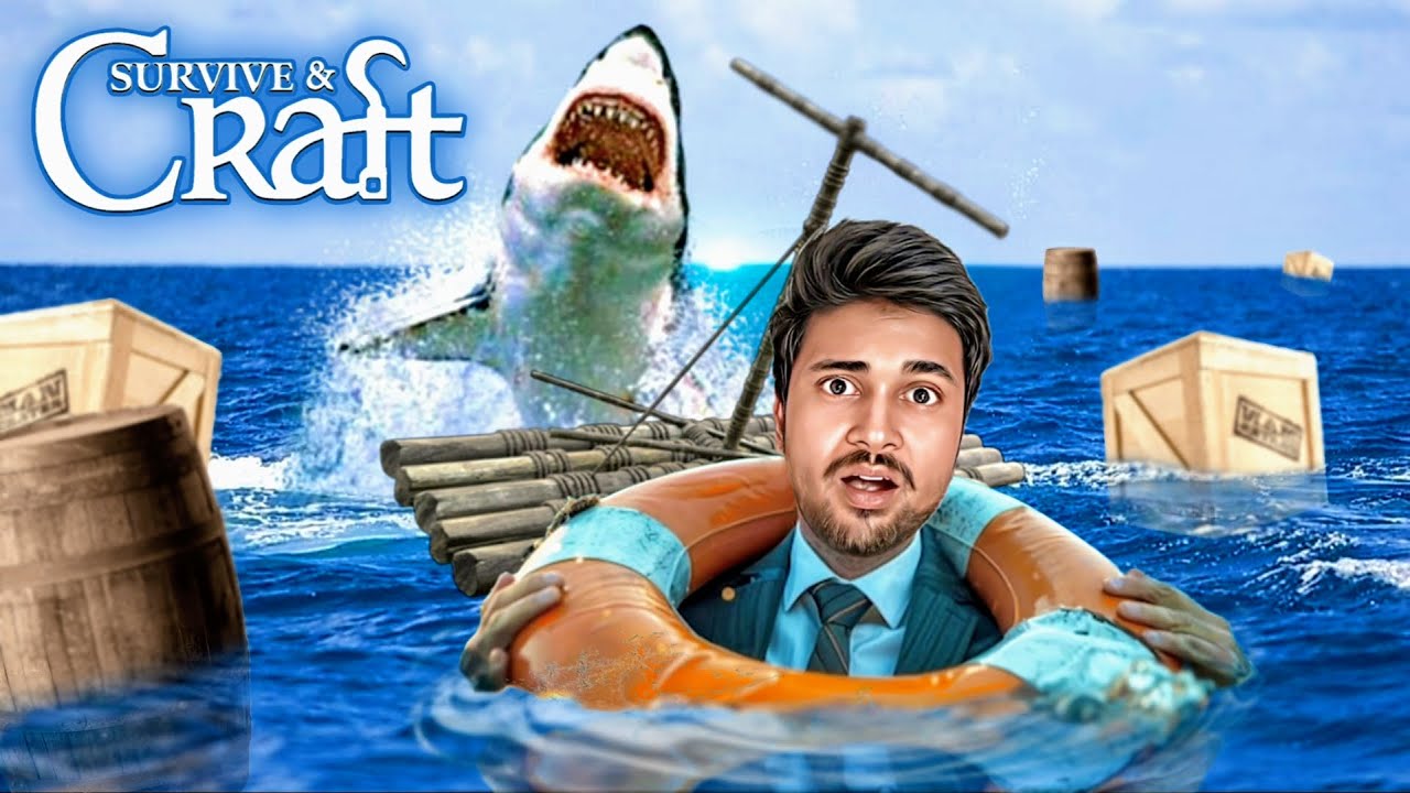 i SURVIVING In the OCEAN of DANGEROUS SHARK Survival craft - YouTube