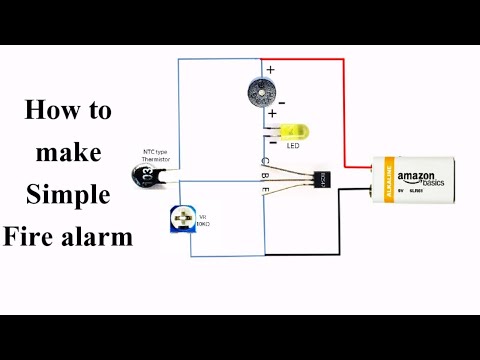 How to make a simple Fire alarm at Home | heat sensor with explanation using  transistor BC-547
