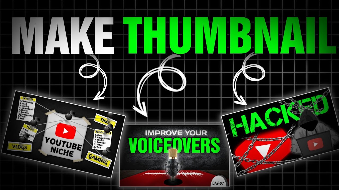 How To Make Professional Thumbnails For YouTube : Step by Step - YouTube