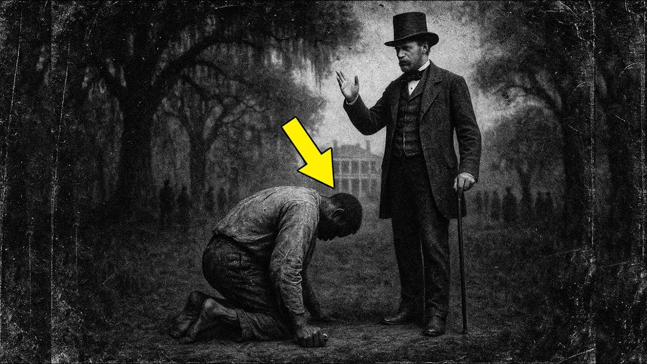 In 1850, this slave bows before his master — when zooming in ...