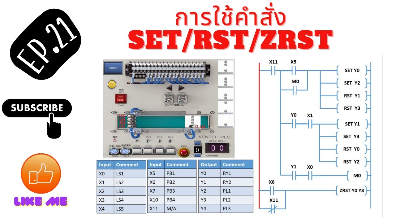EP.21 ทบทวนการใช้คำสั่ง SET/RST/ZRST - YouTube