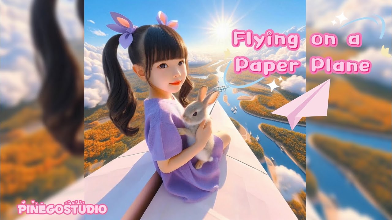 A cute paperplane song - 'Flying on My Paper Plane' #kidsongs # ...