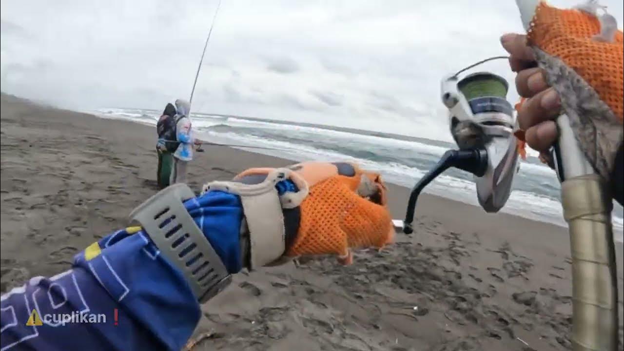 Mancing Pasiran di spot pantai Glagah dul bandara 💥 Strike iwak iwik sebelum turun hujan ⚠️ ...