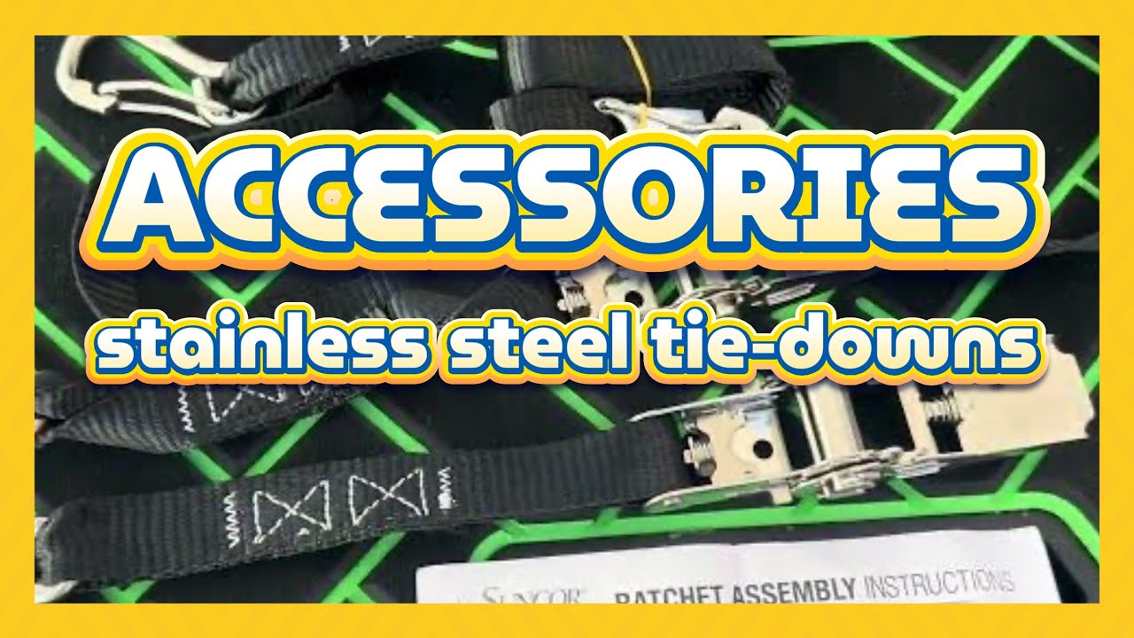 Full Stainless Steel Jet Ski Tie-Down Straps with Locking Stainless ...