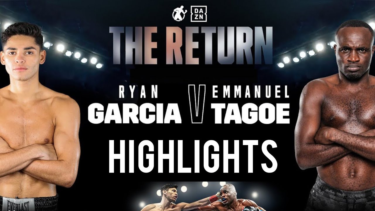 RYAN GARCIA VS EMMANUEL TAGOE BOXING HIGHLIGHTS - YouTube