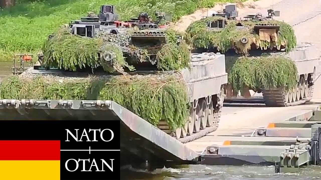 NATO, Bundeswehr in Lithuania. Leopard 2A6 tanks and armored vehicles ...