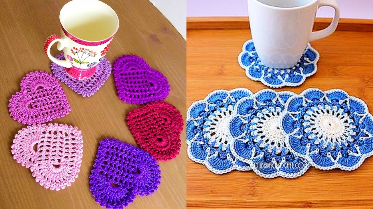 Beautiful Crochet Cup/glass Coaster design ideas2023//Latest Crochet ...