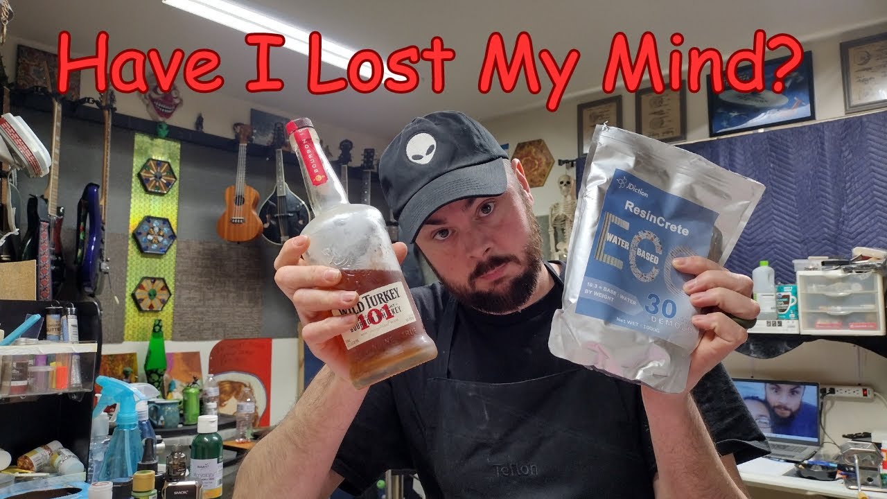 Mixing Resin Crete with....Whiskey!? - YouTube