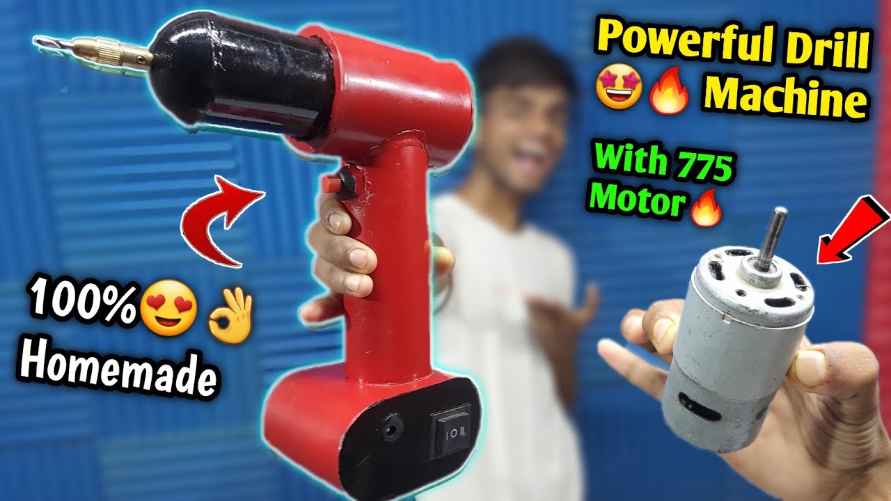 How to make rechargeable drill machine 😍🔥 घर पर बनाओ Powerful drill ...