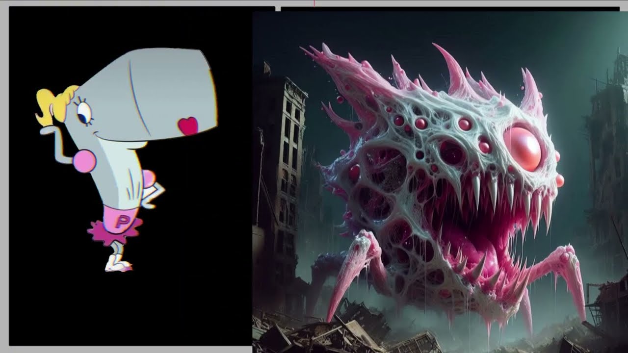 SpongeBob SquarePants as MONSTER GHOST Character 2024 🌟 - YouTube