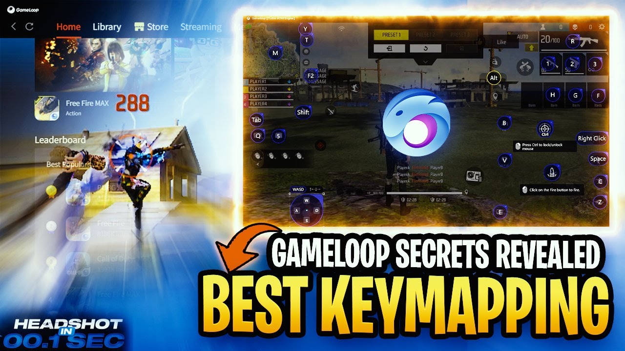 Gameloop Best Keymapping free fire PC 🤫 Free Fire Best Settings For ...