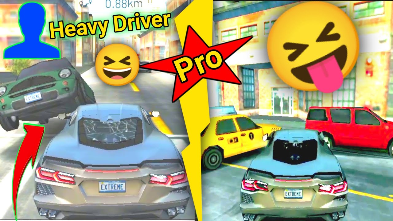 Noob Driving On Road 🤣 || extreme car driving simulator | Pro Vs Noob ...