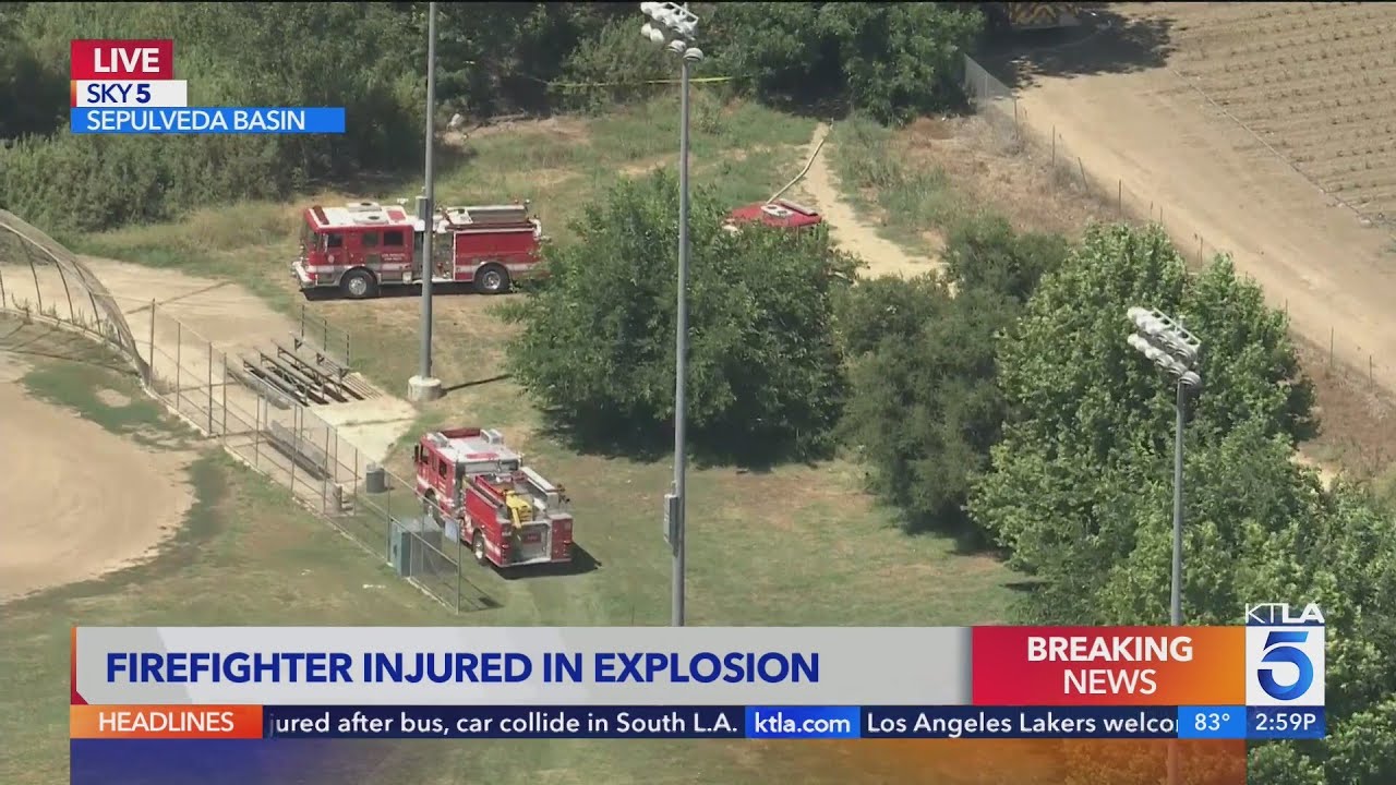 Firefighter injured in explosion - YouTube