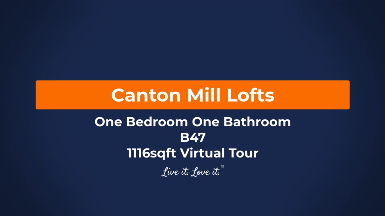 Georgia Apartments Canton Mill Lofts B47 1116sqft Virtual Tour - YouTube