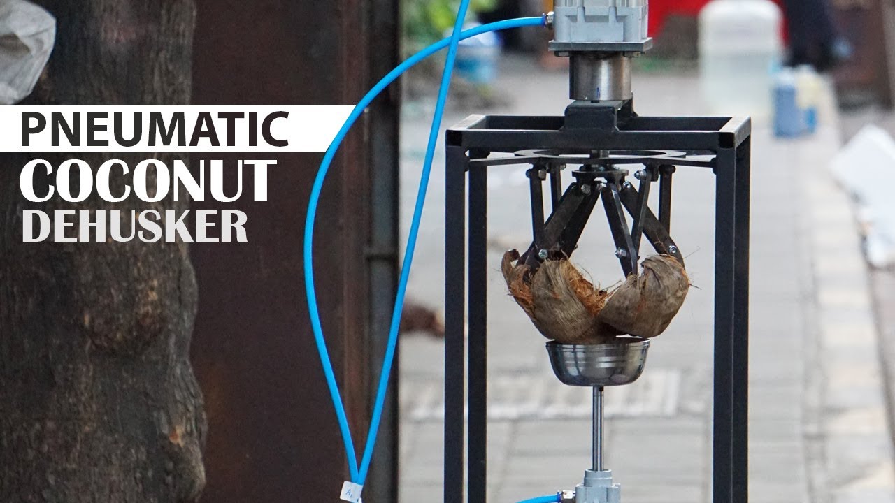 Making Of Pneumatic Coconut Dehusking Machine - YouTube