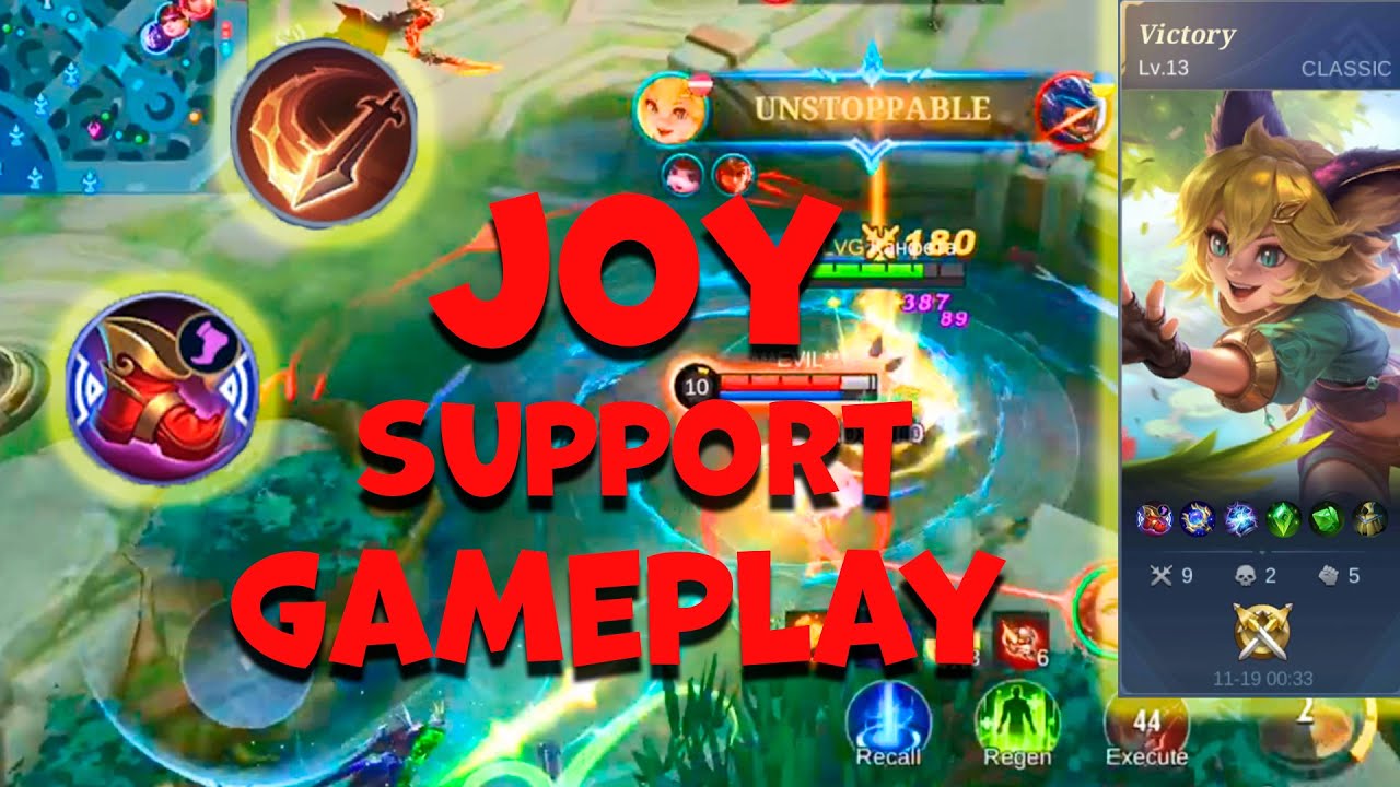 JOY SUPPORT GAMEPLAY NEW HERO IS OP. (not a pro player) - YouTube