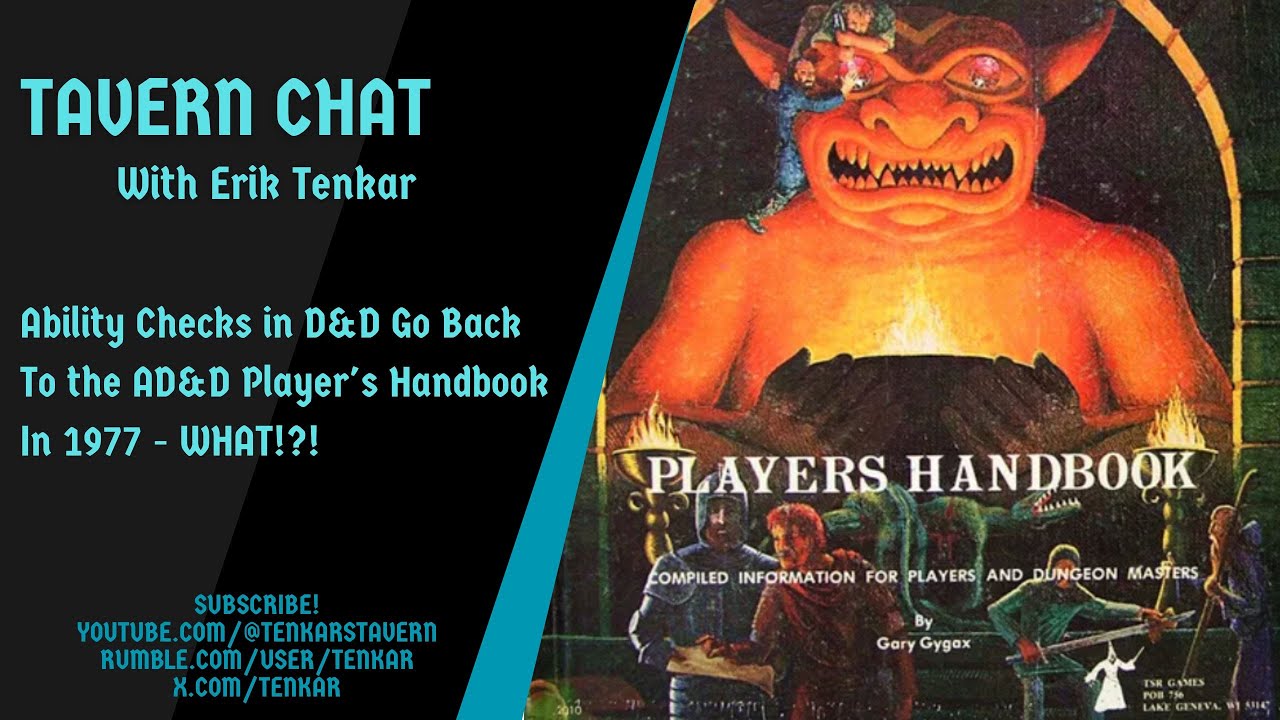 Ability Checks in D&D Go Back to the Player's Handbook in 1977 - What ...