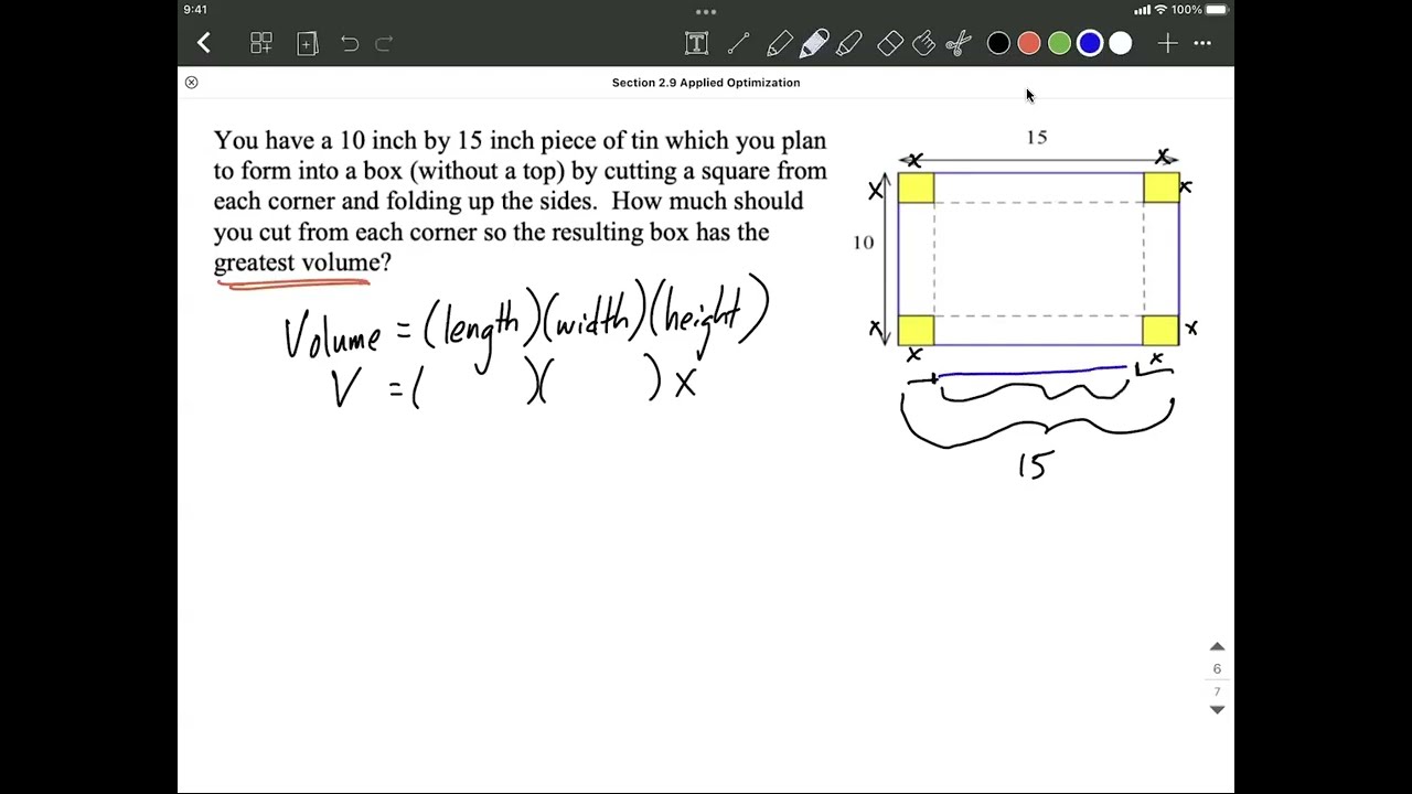 Maximize Volume | Folding Box (open top) - YouTube