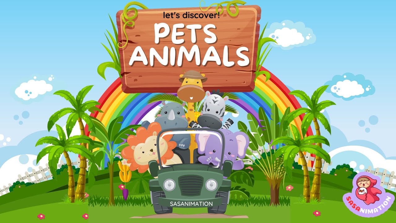 Names of Pets - Pet Animal Names and Sounds for Children, Kindergarten ...