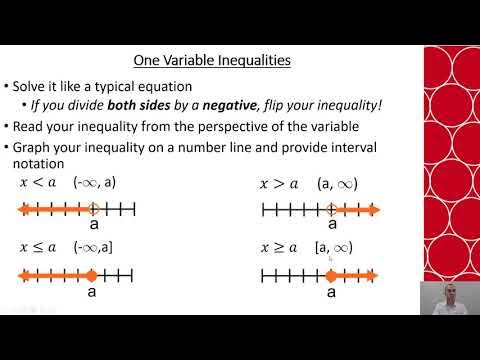 Math 125 Solving One Variable Inequalities - YouTube