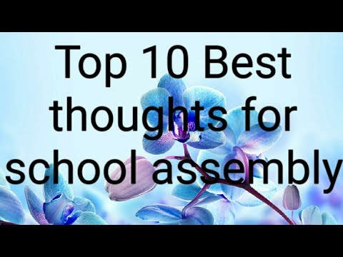 Best thoughts for school assembly , Best thoughts for students - YouTube