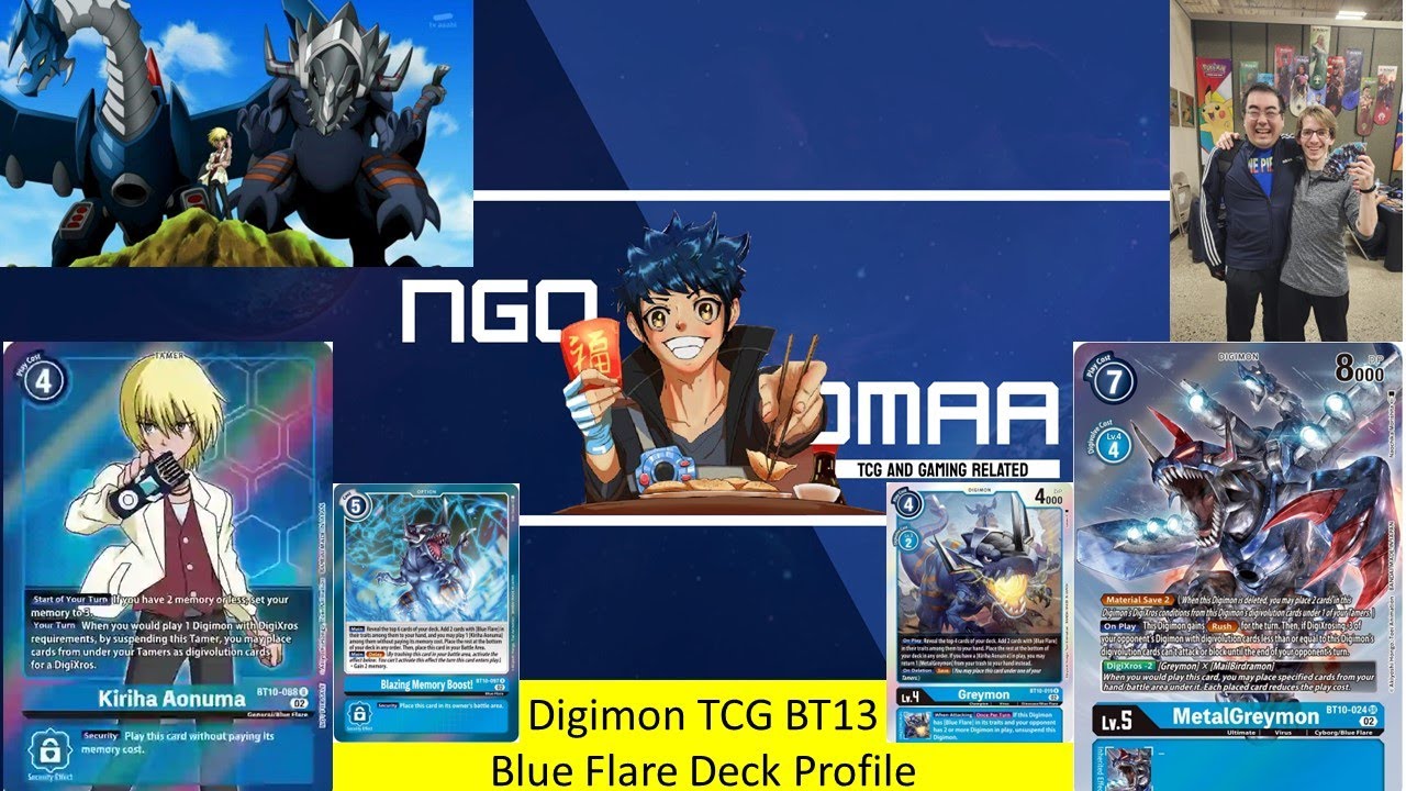 Digimon TCG | NGO DM AA Borrows AzurePKK's (Alan Busbee's) Blue Flare Deck Profile | Set 13 ...