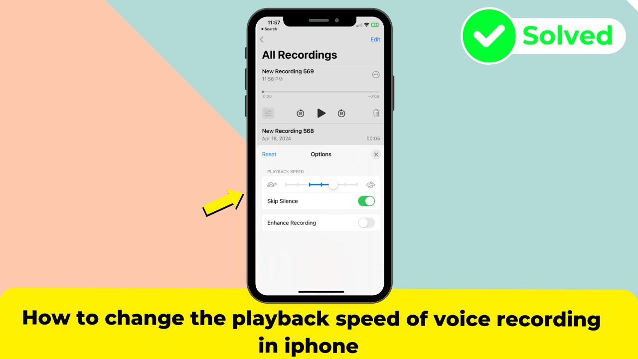 How to change the playback speed of voice recording in iphone | 2024 ...