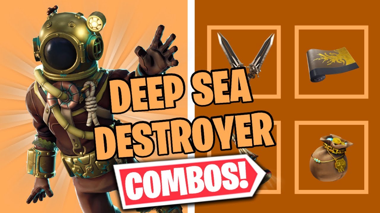 DEEP SEA DESTROYER COMBOS 2021 | FORTNITE SKIN REVIEW - YouTube