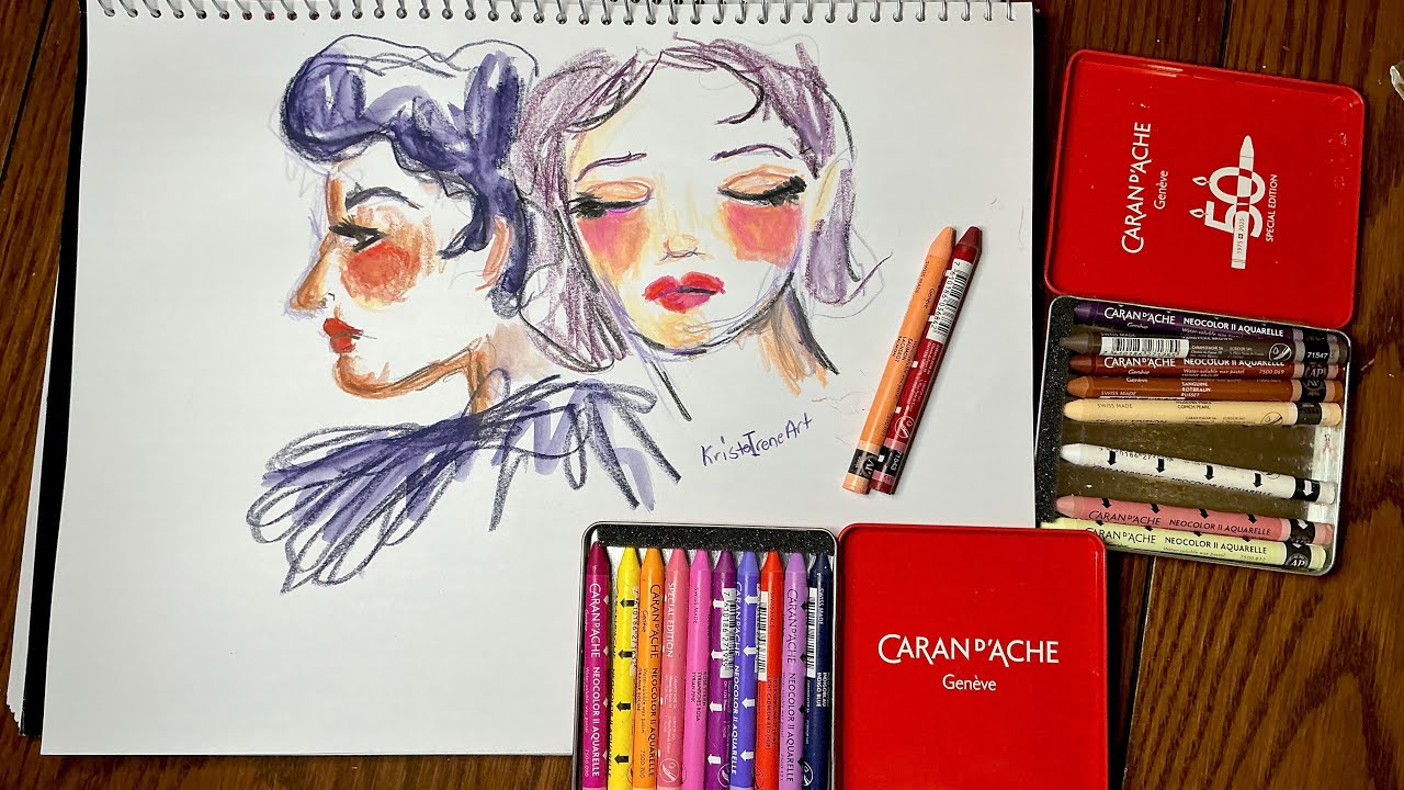 How to Use Caran D'ache NEOCOLOR ll Watercolour Pastels - Step by Step ...