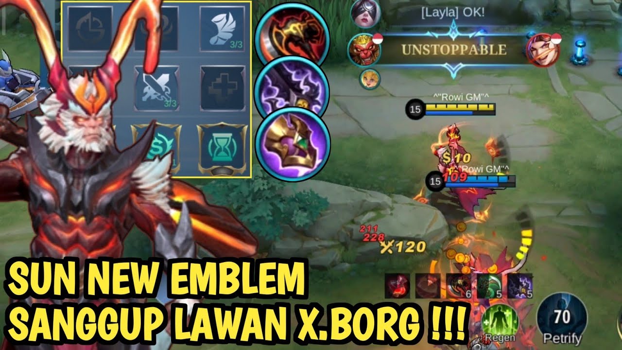 SUN NEW EMBLEM SANGGUP LAWAN X.BORG DI EXP LANE | BUILD SUN TERSAKIT ...