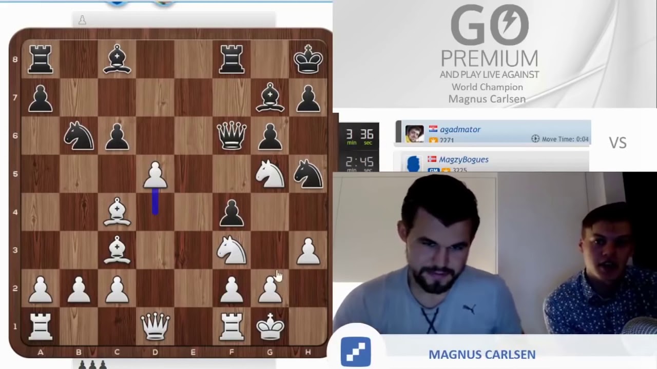 Magnus Carlsen & friend vs Agadmator Synchronized Dual Commentary ...