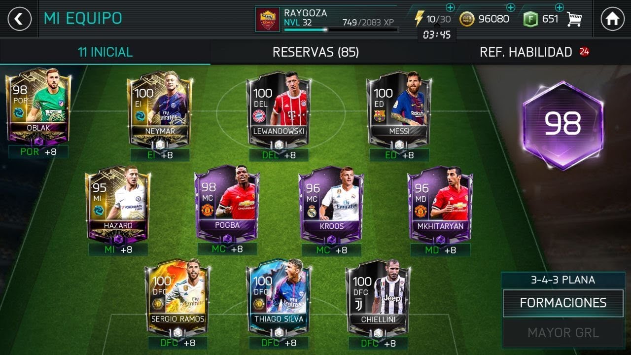 Fifa Mobile 18 Mis Jugadores Diamante Grl 100 Y Alex Sandro Grl 85