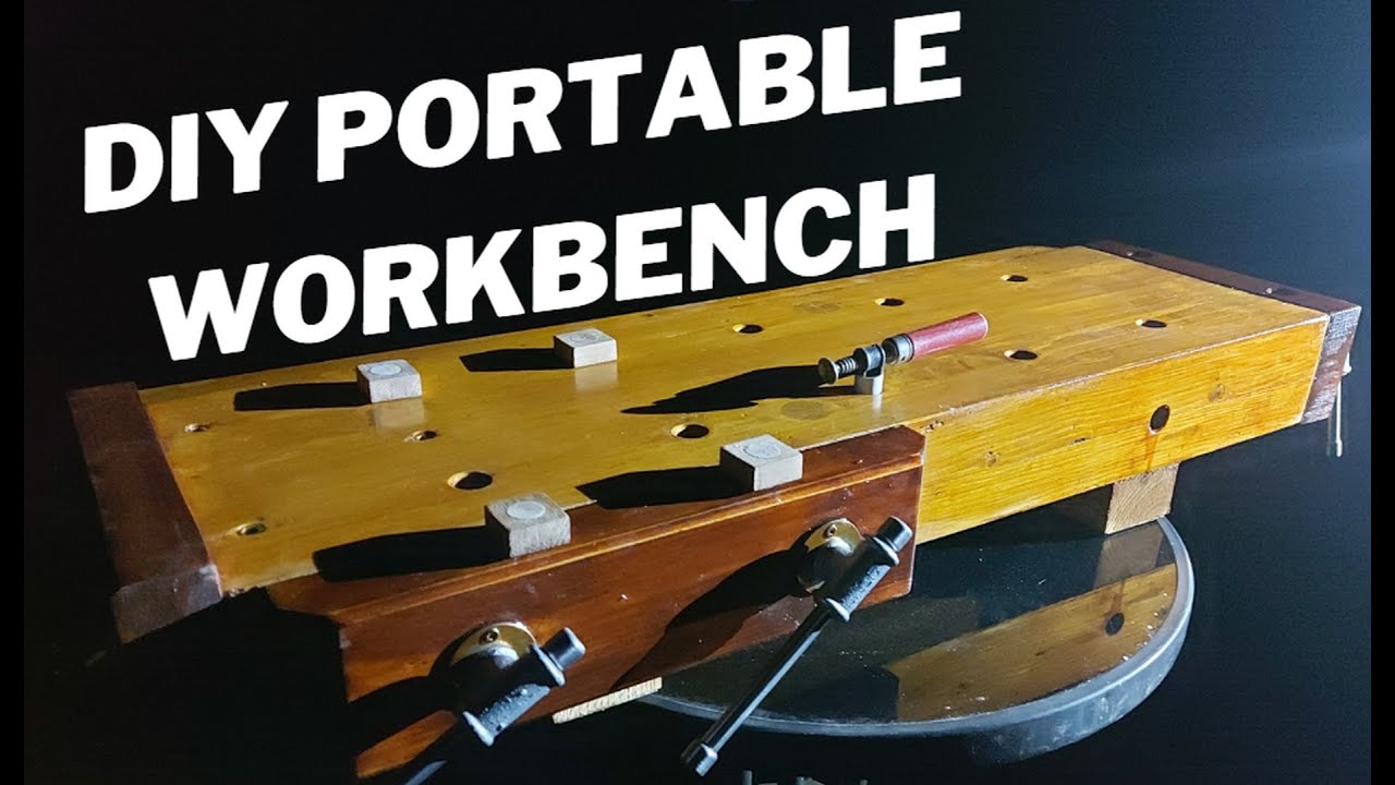 DIY Portable Mini Workbench (without commercial breaks in video!) - YouTube