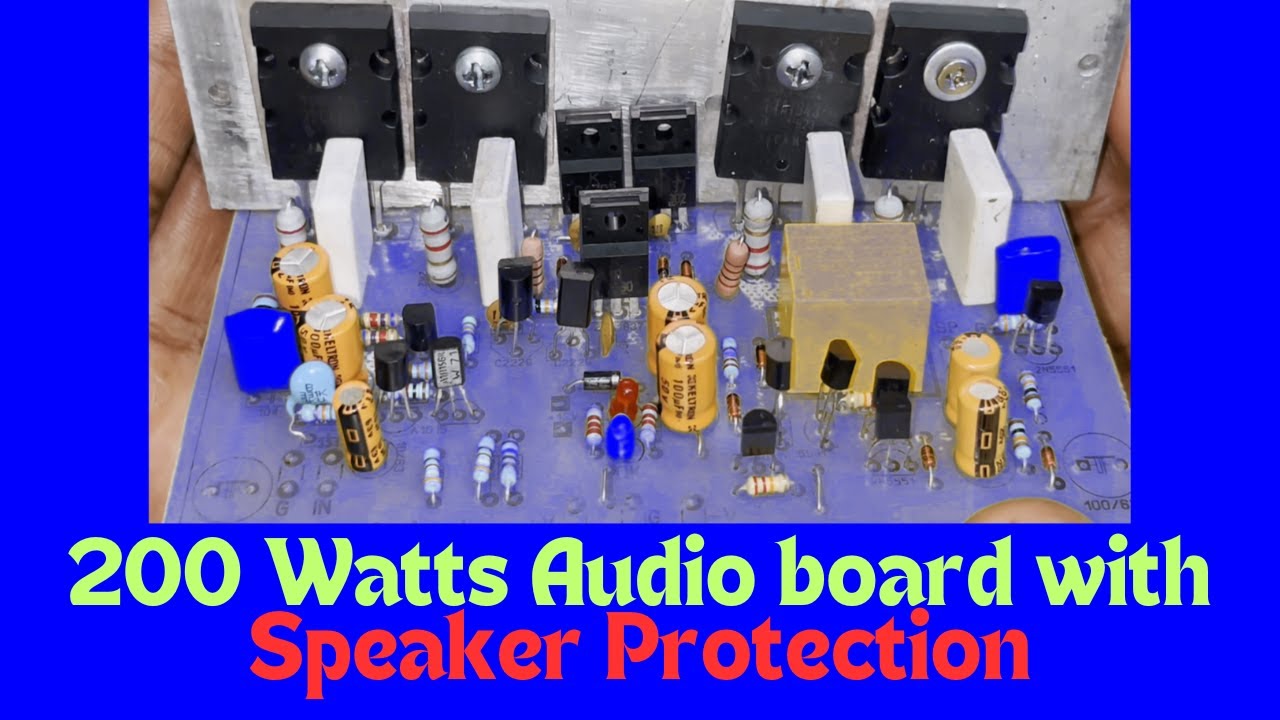 200 Watts Audio board with Speaker protection (DC Sense, Signal ...