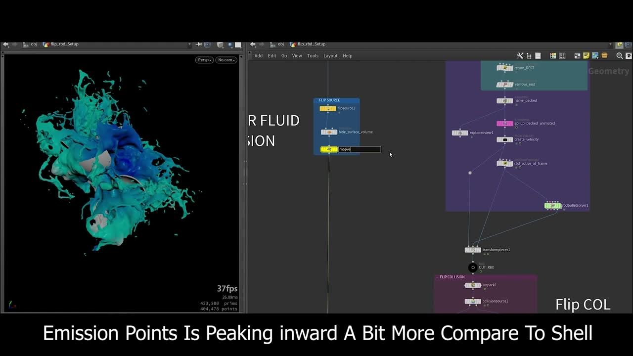 Liquid RBD Explode | Houdini Flip splash + RBD dynamic Setup - YouTube