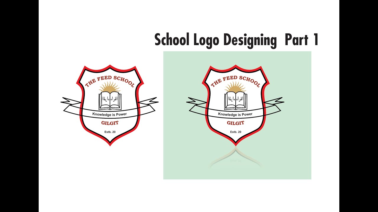 School Logo Design Part 1 # Class.16 CorelDraw X5 - YouTube