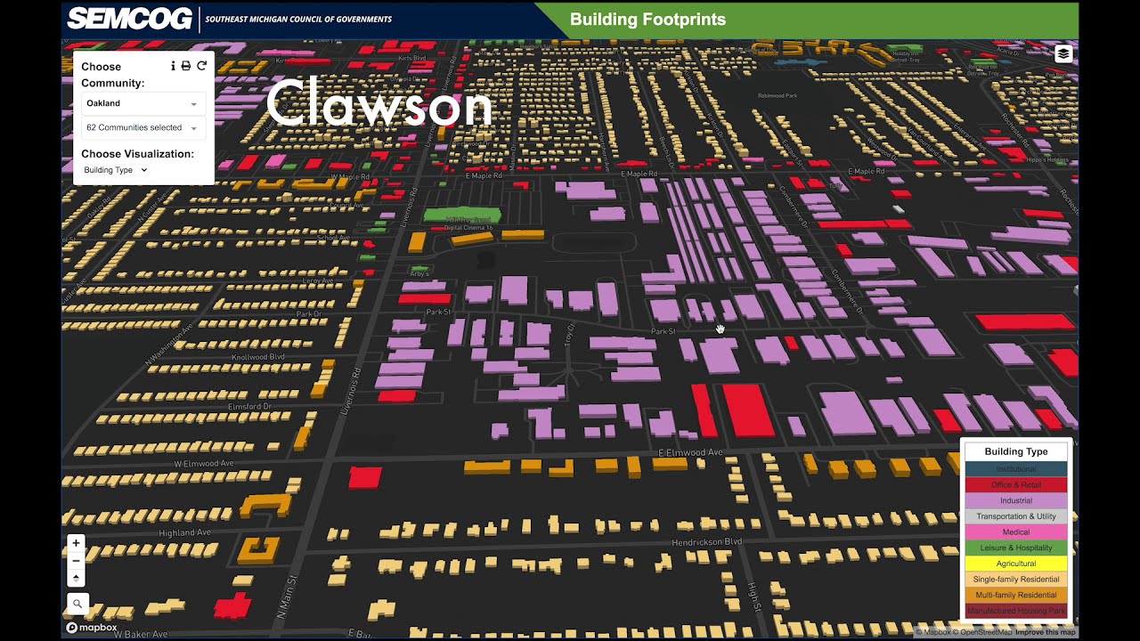 Building Footprints— A SEMCOG Map - YouTube