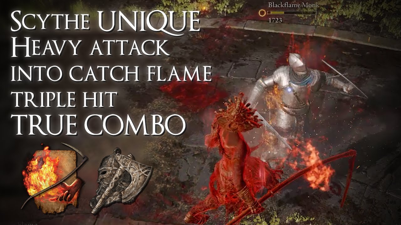 Scythe UNIQUE heavy attack to catch flame triple hit TRUE COMBO - YouTube