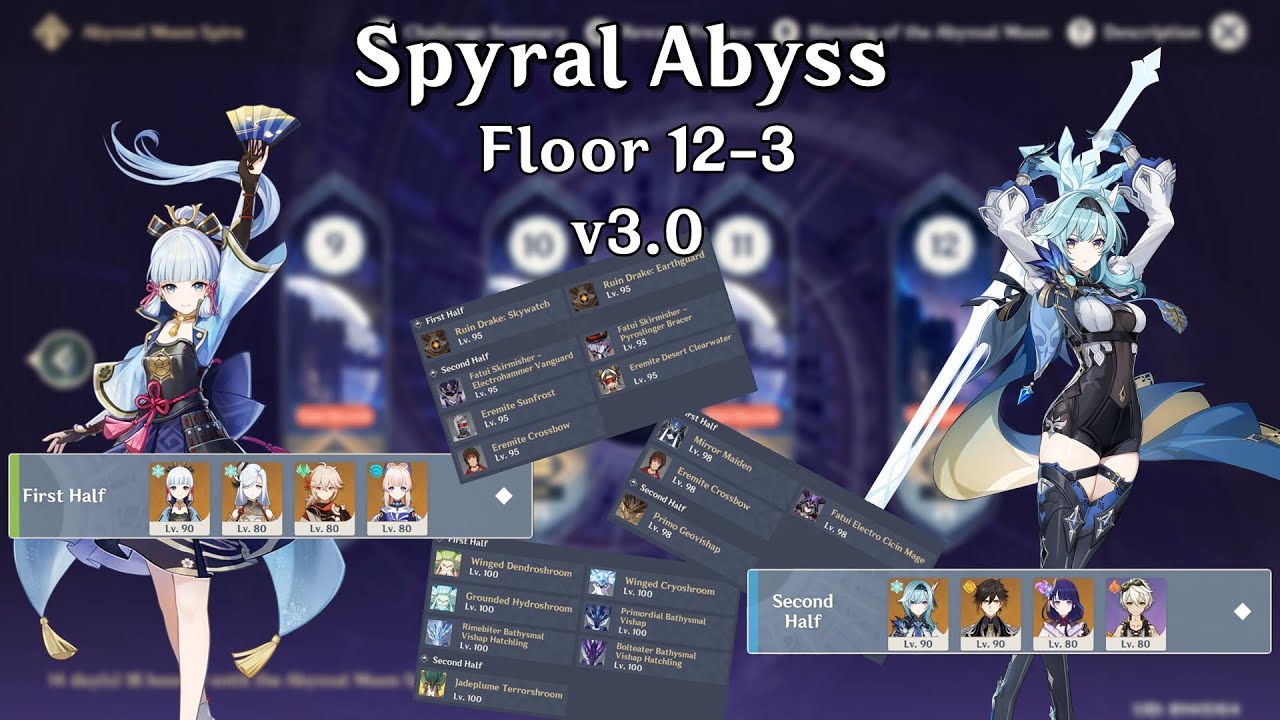C0 Ayaka & C1 Eula - Spiral Abyss Floor 12 (v3.0) (9★) | Genshin Impact ...