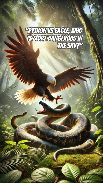 "Python vs Eagle, Who is More Dangerous in the Sky?"🤔 #shorts#fyp# ...