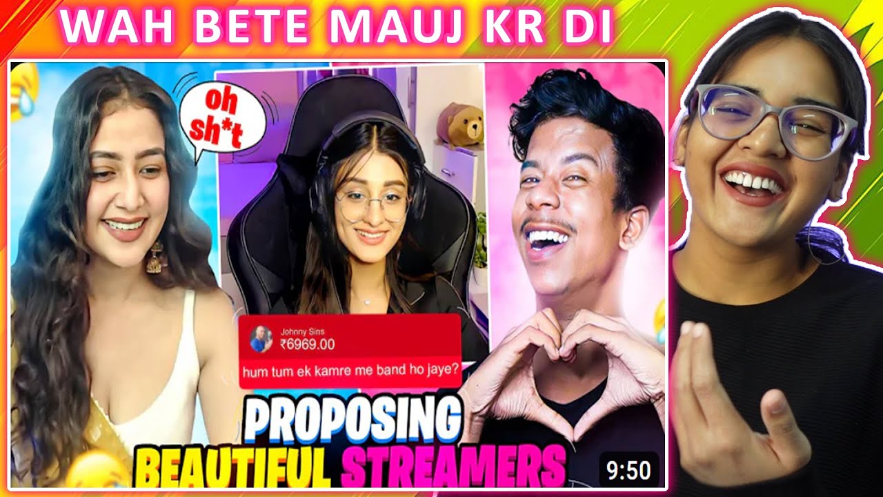 PROPOSING BEAUTIFUL STREAMERS LIVE 😍 REACTION | RAMESH MAITY | Neha M. - YouTube