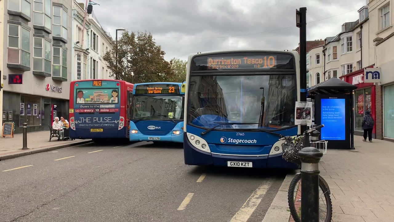 Metro Bus Route 23 Departing Worthing Town Centre - YouTube