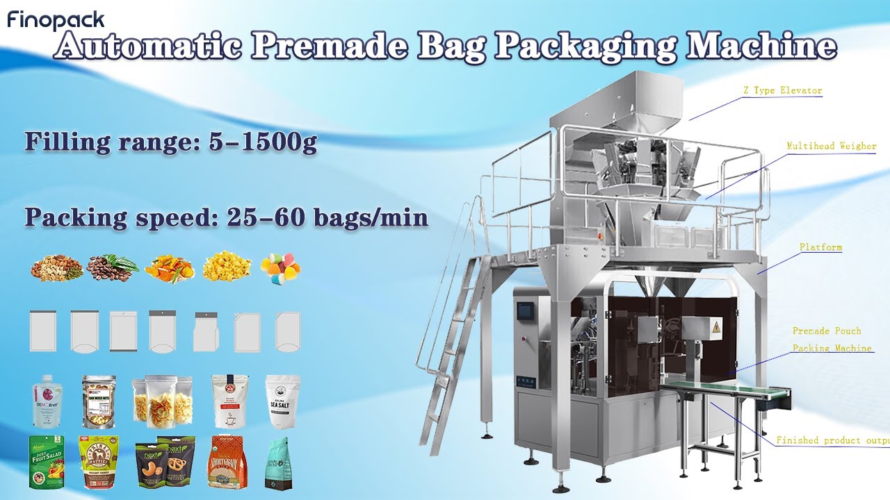 Automatic Premade Bag Packaging Machine-Finopack - YouTube