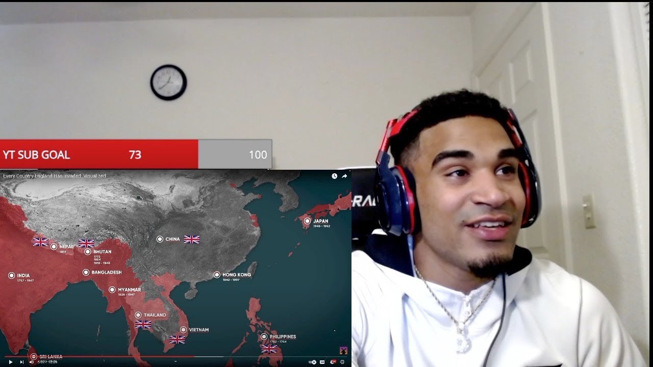 AMERICAN REACTS to Every Country England Has Invaded: Visualized ...
