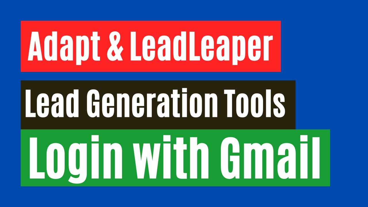 Adapt and LeadLeaper Lead Generation Chrome Extension - YouTube