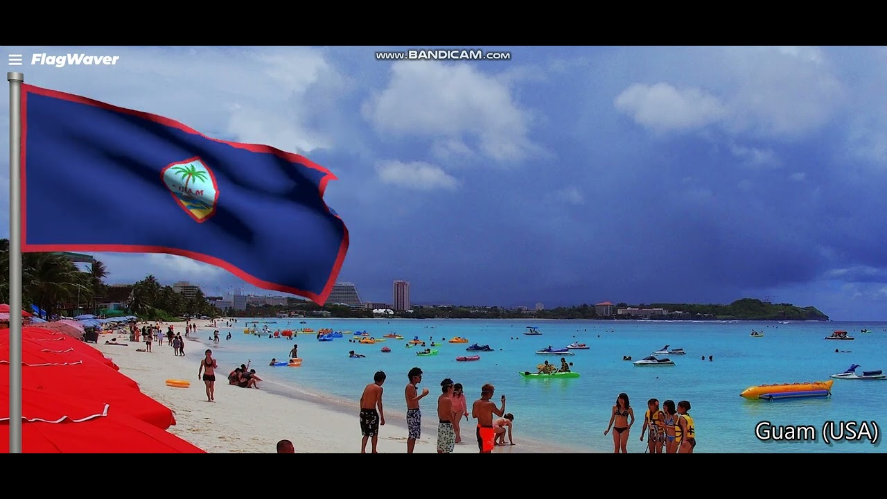 Guam Flag and Territorial Anthem - YouTube